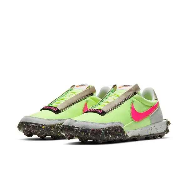 Nike Waffle Racer Crater "barely Volt - Barely Volt/pink Blast/black