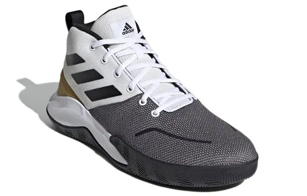 Adidas Ownthegame High-top Basketball Sneakers - Black/white/yellow