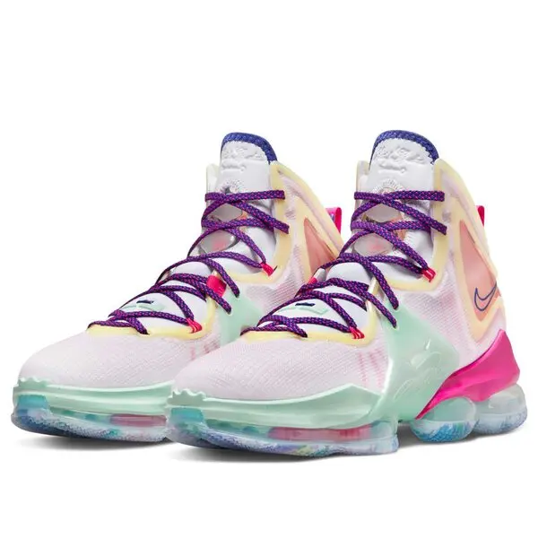 Nike Lebron 19 Ep "valentine's Day" Athletic Sneakers - White/pinkmint/purple