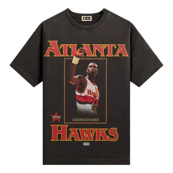 Kith For Nba All-star Atlanta Hawks Dikembe Mutombo Vintage T-shirt - Black