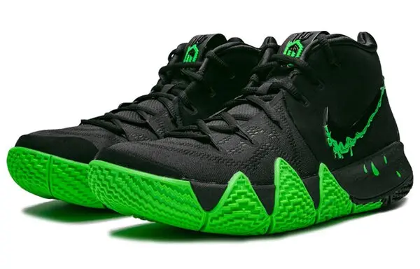 Nike Kyrie 4 Ep 'halloween' Low Top Sneakers - Black/rage Green