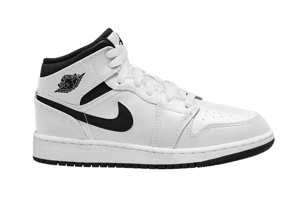 JORDAN 1 Mid Sneakers - White/black