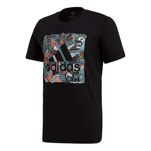 Adidas Doodle Graphic Short Sleeve T-shirt - Black