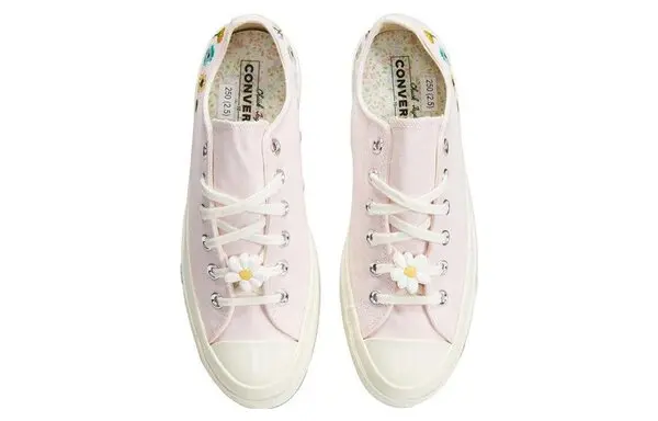 CONVERSE Chuck 70 "white Flower" Low Top Sneakers - Pink