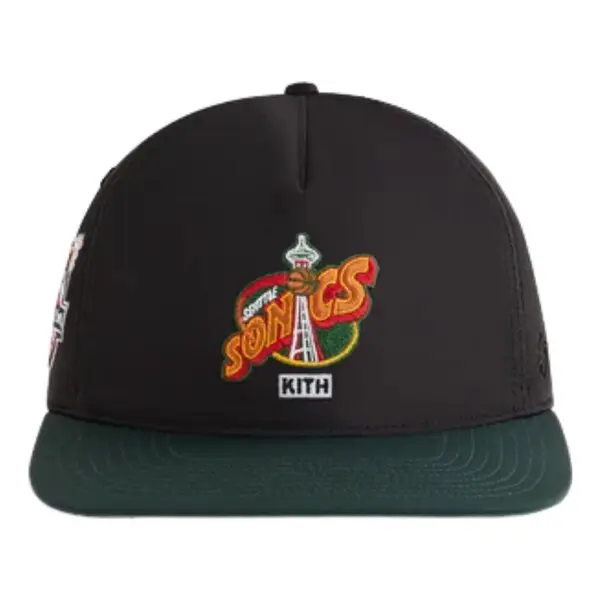 Kith 47 Nba All-star Seattle Supersonics Sl Hitch Snapback Cap - Black