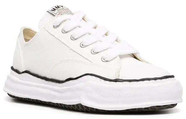 Mihara Yasuhiro Peterson Og Sole Canvas Low Top Sneakers - White/cream