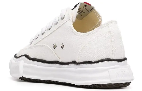 Mihara Yasuhiro Peterson Og Sole Canvas Low Top Sneakers - White/cream