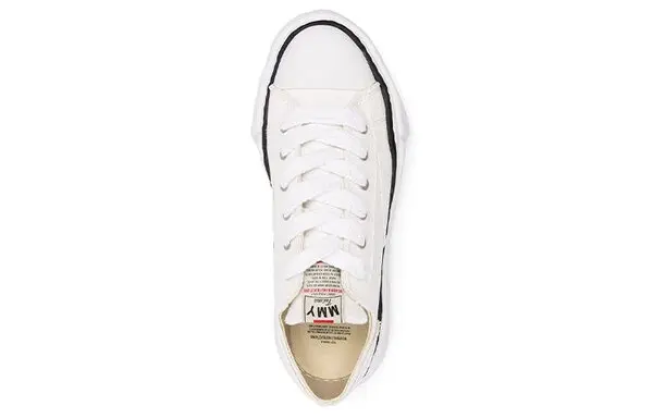 Mihara Yasuhiro Peterson Og Sole Canvas Low Top Sneakers - White/cream