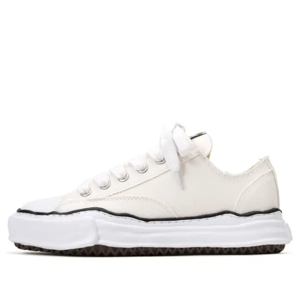 Mihara Yasuhiro Peterson Og Sole Canvas Low Top Sneakers - White/cream