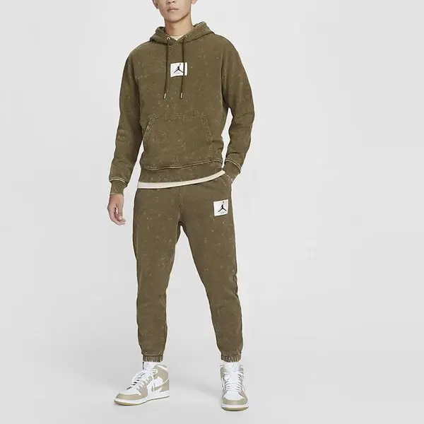 JORDAN Solid Color Drawstring Pants Khaki - Default Colorway