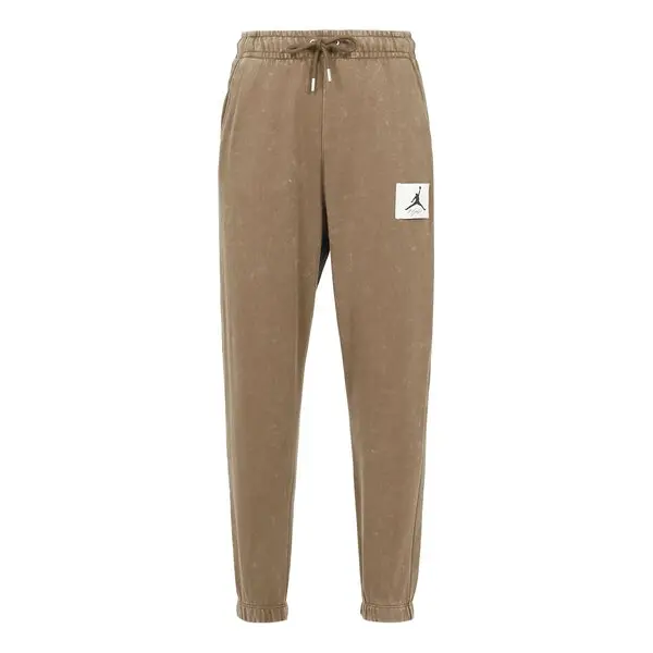 JORDAN Solid Color Drawstring Pants Khaki - Default Colorway