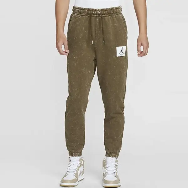 JORDAN Solid Color Drawstring Pants Khaki - Default Colorway