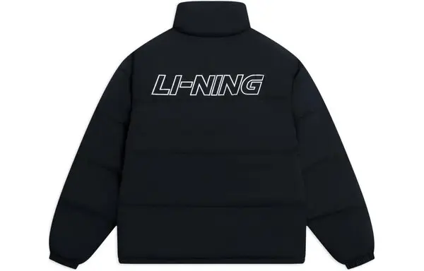 LI-NING Graphic Color Block Down Jacket - Black/grey