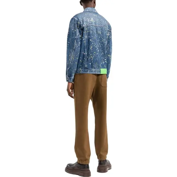 Off-White Denim Paint Splatter Trucker Jacket