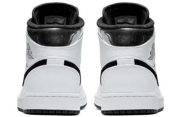 JORDAN 1 Mid Sneakers - White/black/silver