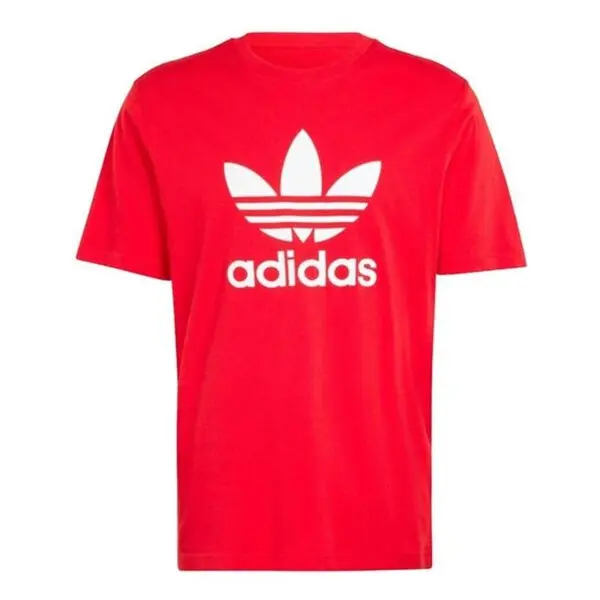 Adidas Adicolor Trefoil T-shirt Asia Sizing 'red White - Red/white