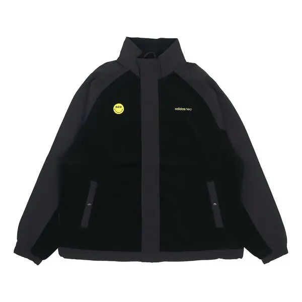 Adidas Neo Colorblock Stand Collar Jacket - Black