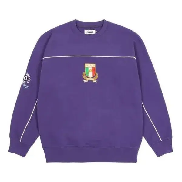 PALACE Crewneck Sweatshirt With Italy Soccer/football Logo - Purple