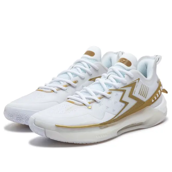 361 DEGREES Big3 5.0 Quick Pro Sneakers - White/gold