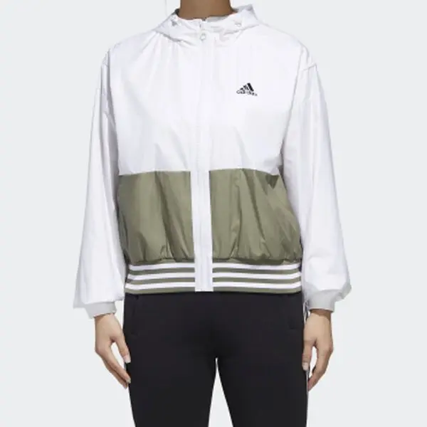 Adidas Mh Fem Wb Hooded Splicing Woven Windproof Jacket