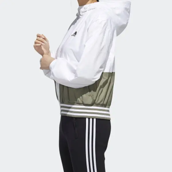 Adidas Mh Fem Wb Hooded Splicing Woven Windproof Jacket
