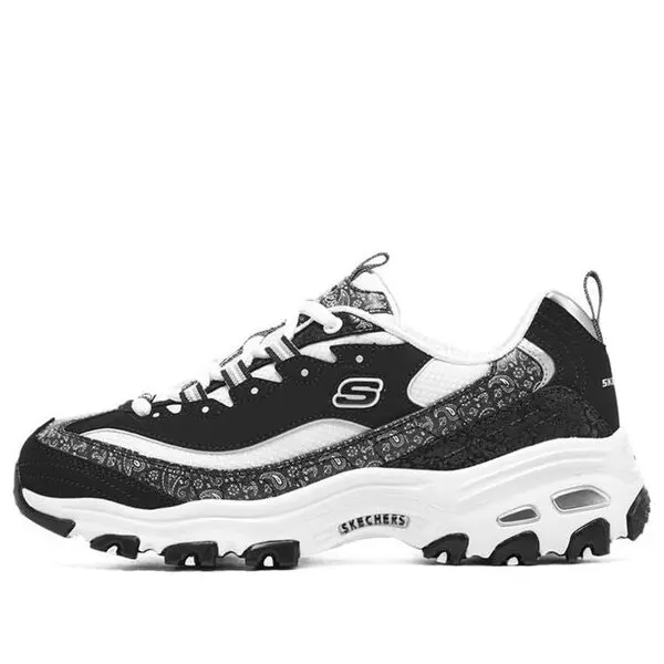 Sketchers D'lites 4.0 "black White" Lace-up Sneakers - Black Paisley