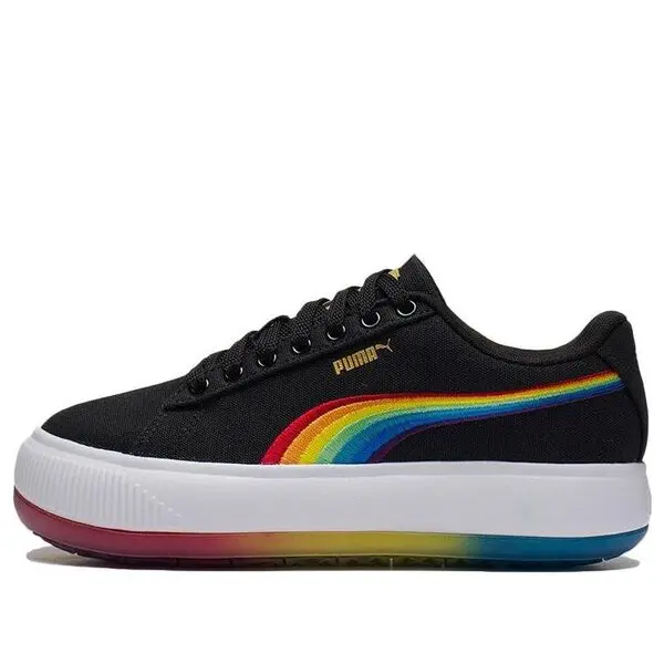 PUMA Suede Mayu Prism Low Top Platform Sneakers - Black