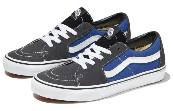 VANS Sk8-low Skate Sneakers - Black/blue