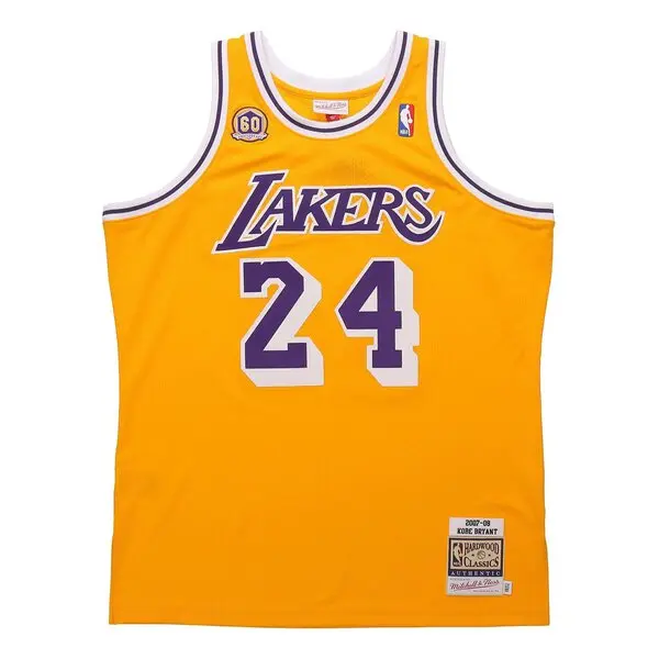 Mitchell & Ness Nba Los Angeles Lakers Kobe Bryant 24 Authentic Jersey - Yellow