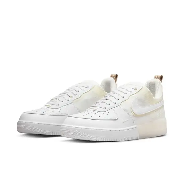 Nike Force 1 React "coconut Milk" Low Top Sneakers - White/yellow