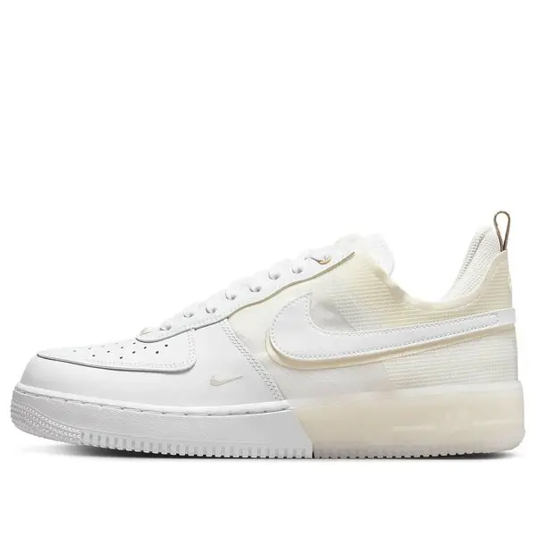 Nike Force 1 React "coconut Milk" Low Top Sneakers - White/yellow