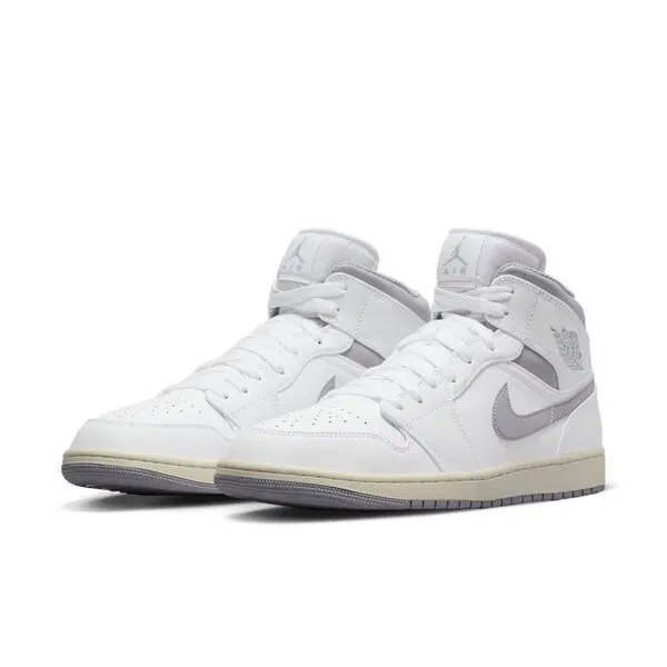 JORDAN 1 Mid "neutral Grey" Sneakers - White/stealth