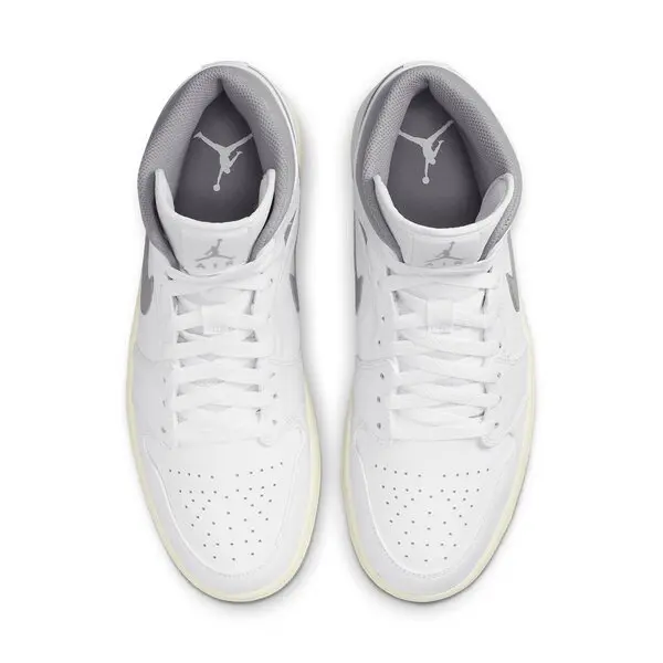 JORDAN 1 Mid "neutral Grey" Sneakers - White/stealth
