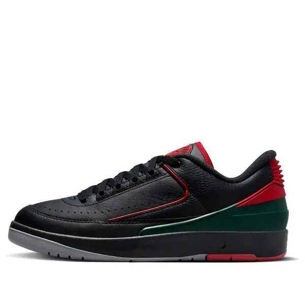 JORDAN 2 Retro Low - Black/fire Red/cement Grey