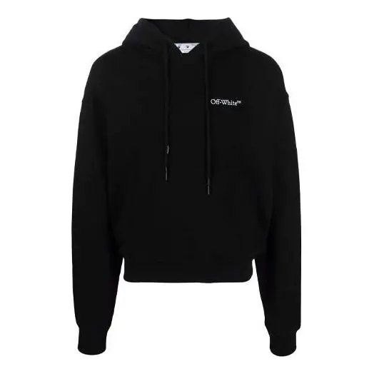 Off-White Black Logo Printed Hoodie