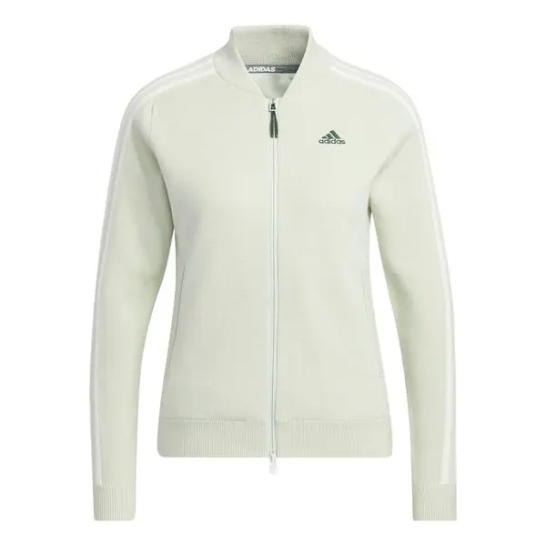 Adidas Wind.rdy 3-stripes Zip Up Sweater - Green