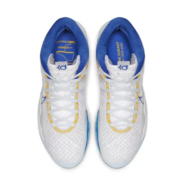 Nike Zoom Kd "warriors Home" Athletic Sneakers - White/amarillo-game Royal