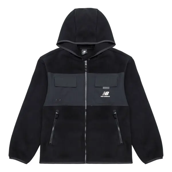 NEW BALANCE Hooded Fleece Jacket With Paneled Accents