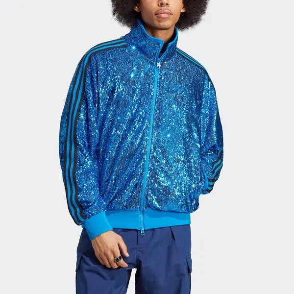 Adidas Originals Sequin Track Jacket - Blue Bird