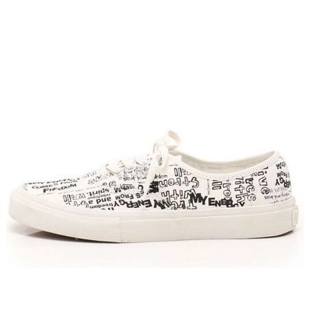 VANS Comme Des Garcons X Authentic Lx "graffiti" Low Top Sneakers - White/black