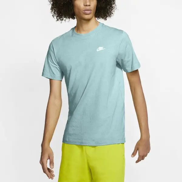 Nike Sportswear Club Embroidered Small Hook Crew Neck Short Sleeve T-shirt Green - Light Green