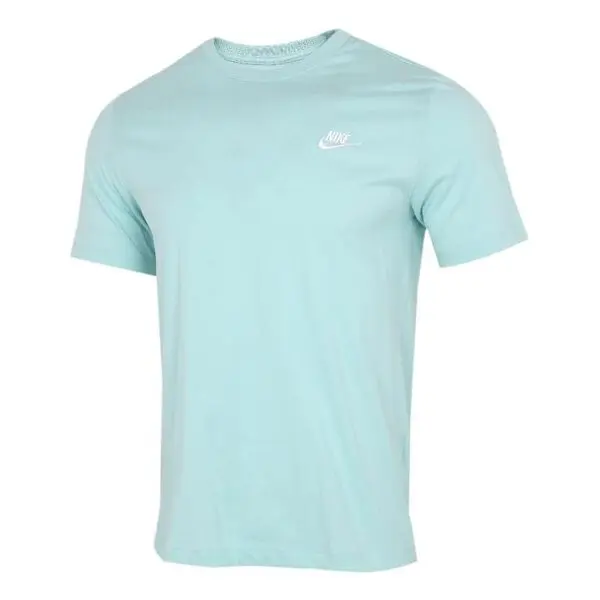 Nike Sportswear Club Embroidered Small Hook Crew Neck Short Sleeve T-shirt Green - Light Green