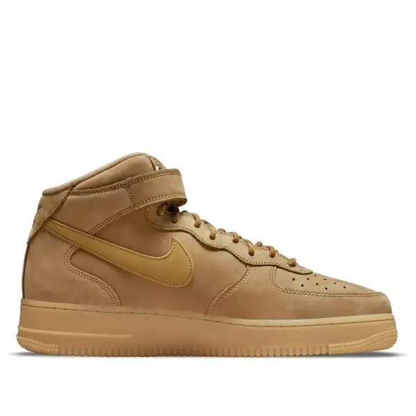 Nike Force 1 Mid '07 Flax Sneakers - Flat/gum Light Brown/black