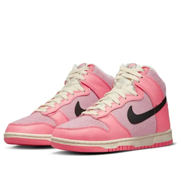 Nike Dunk High 'hoops Pack' Sneakers - Medium Soft Pink/black/coconut Milk