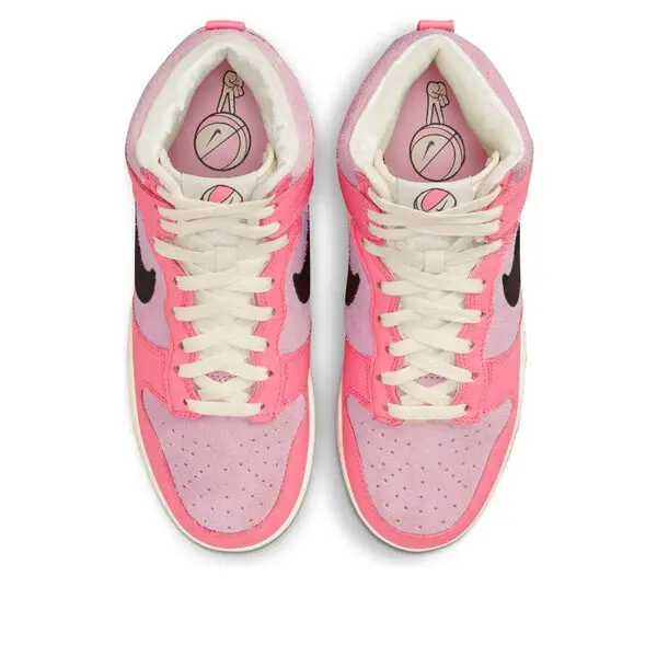 Nike Dunk High 'hoops Pack' Sneakers - Medium Soft Pink/black/coconut Milk