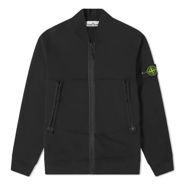 Stone Island Garment Dyed Bomber Jacket - Black