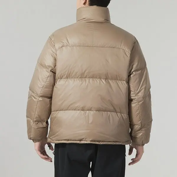 Adidas Puff Down Jacket With Stand Collar - Brown