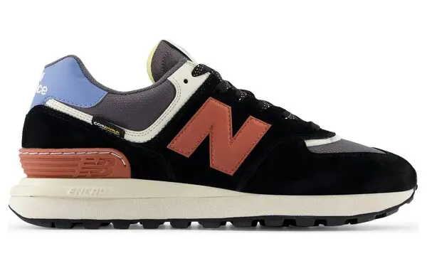 NEW BALANCE 574 Legacy Lace-up Sneakers - Black/red/blue
