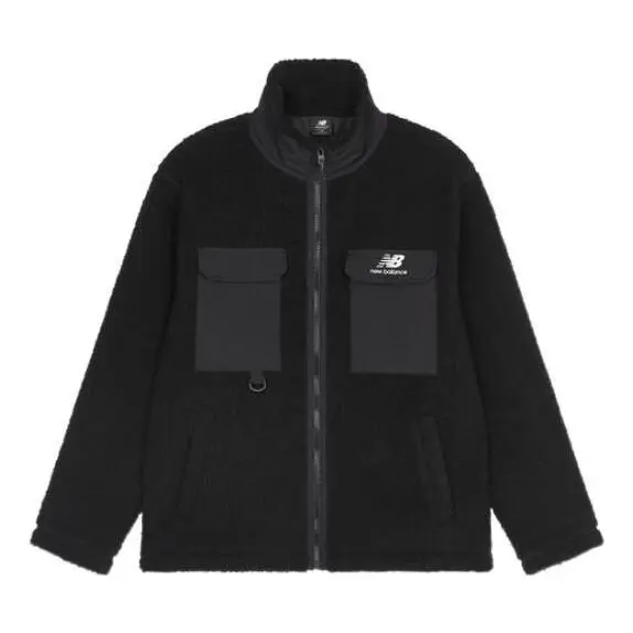 NEW BALANCE Logo Velvet Jacket - Black