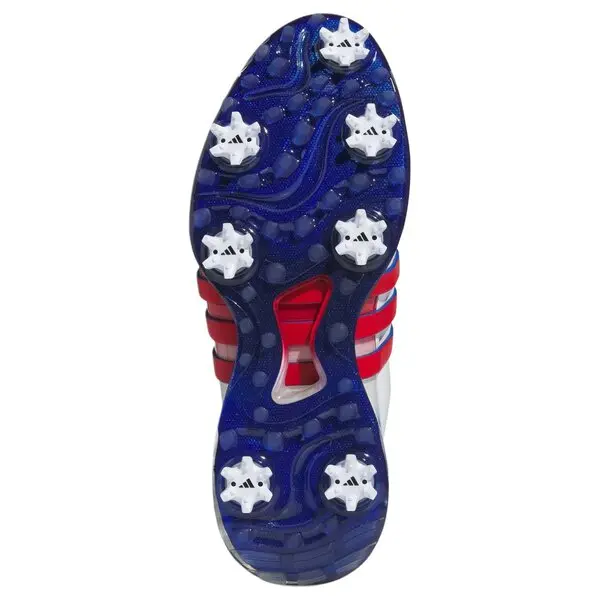 Adidas Tour 360 24 Golf Shoes - White/blue/red
